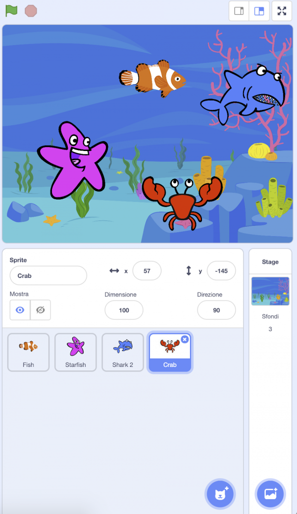 Realizziamo un acquario simulato in scratch – Coding e Pensiero ...